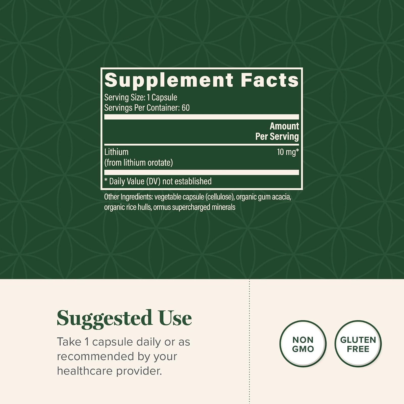 natural lithium orotate supplement