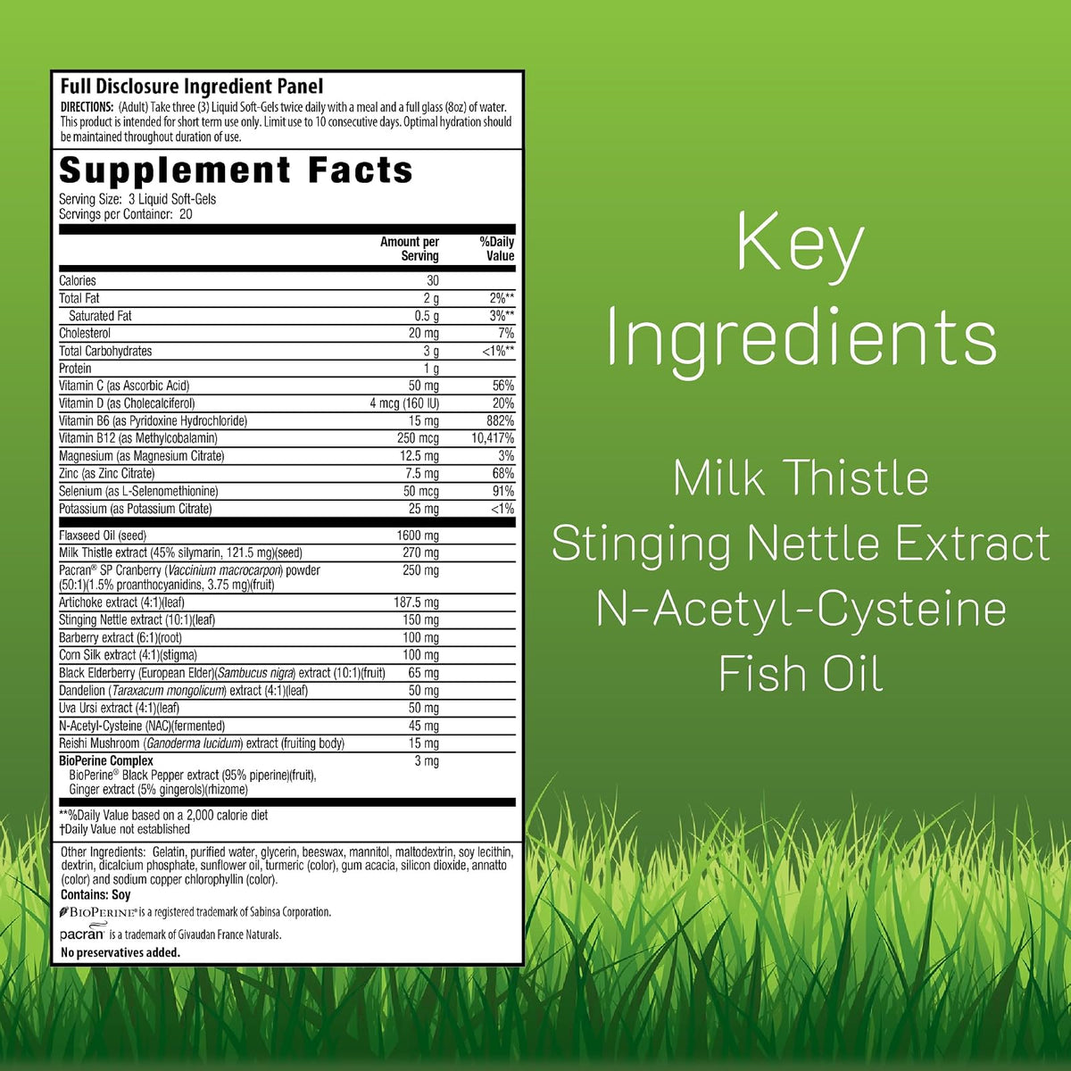 natural liver detox softgels