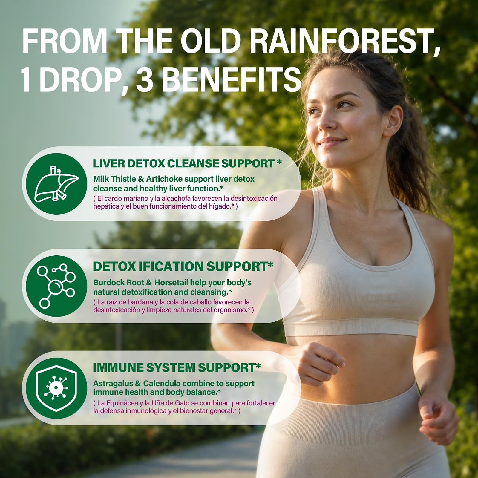 Natural liver detox support drops