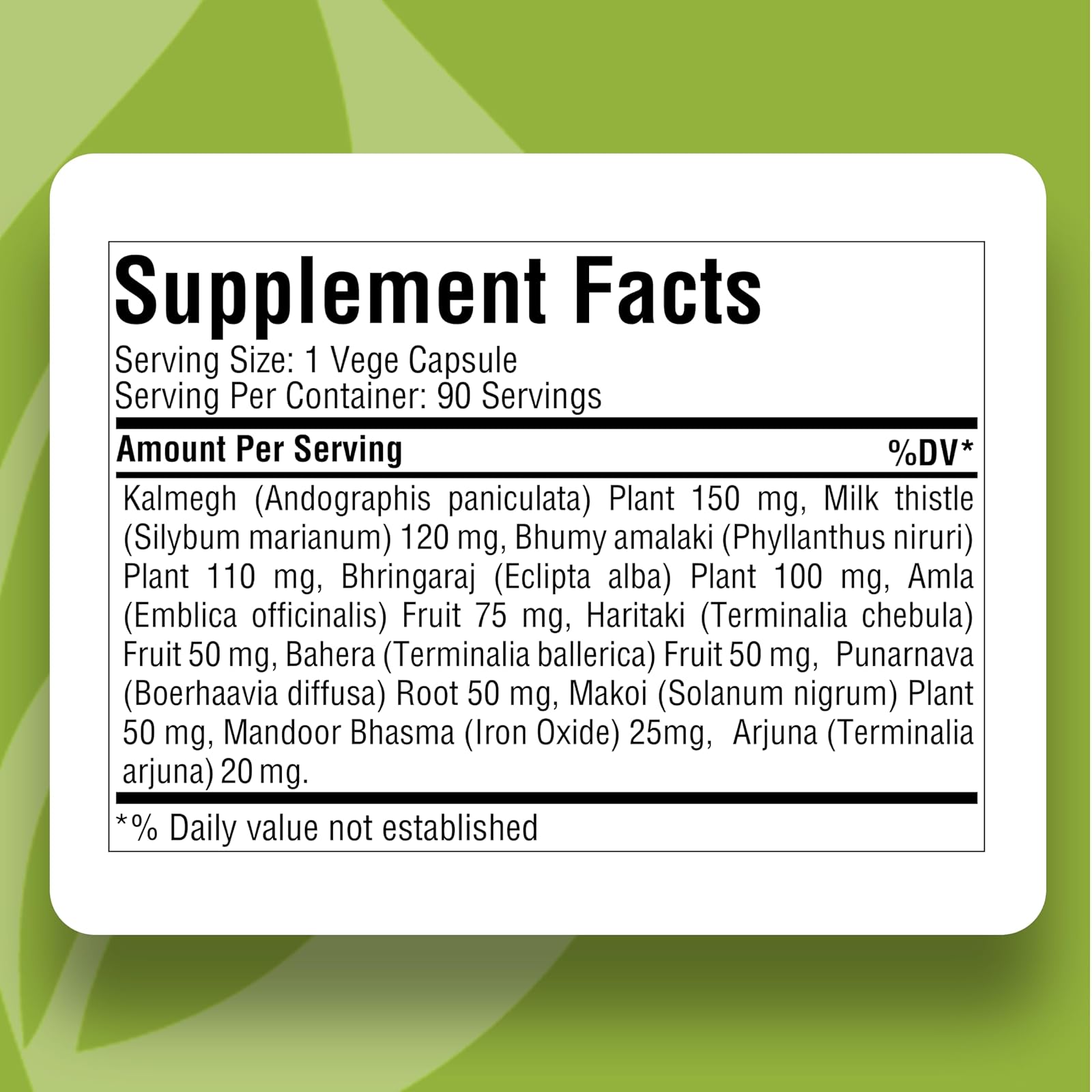 Natural liver detox support