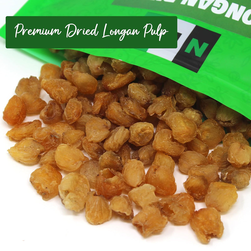 natural longan pulp in dandelion tea