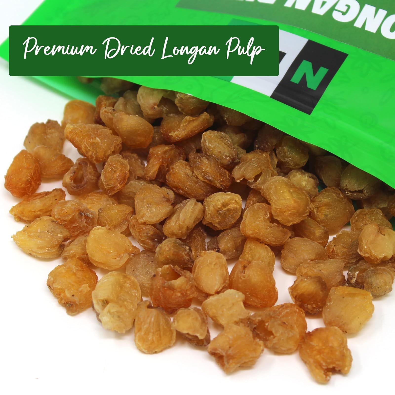 natural longan pulp in dandelion tea