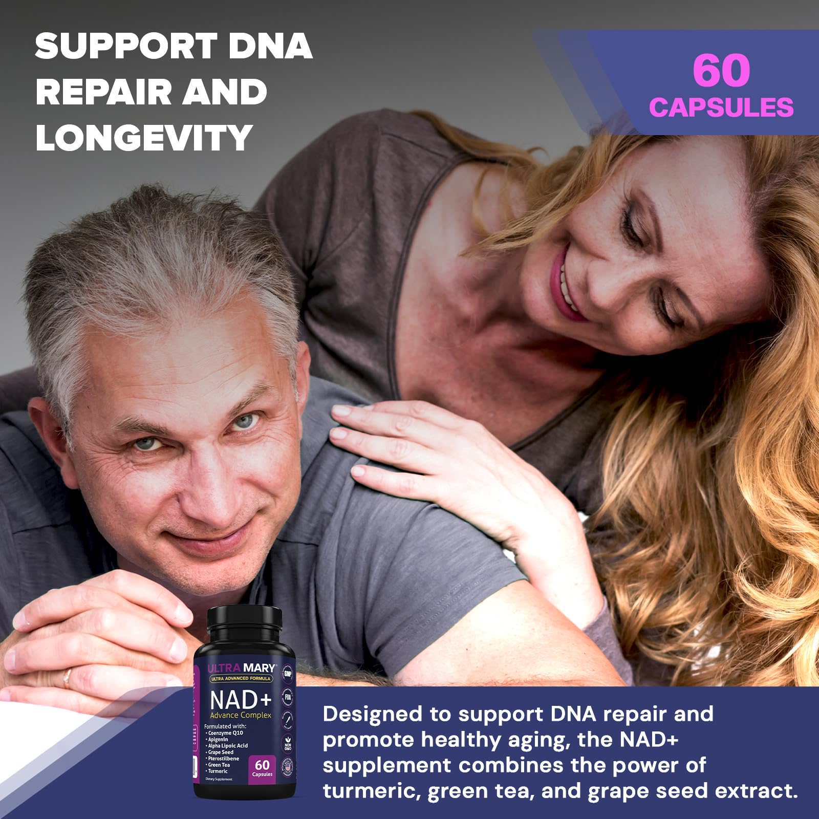 Natural longevity formula with resveratrol