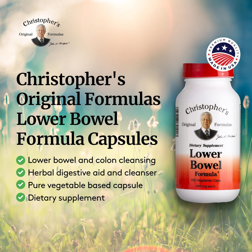 Natural lower bowel support capsules