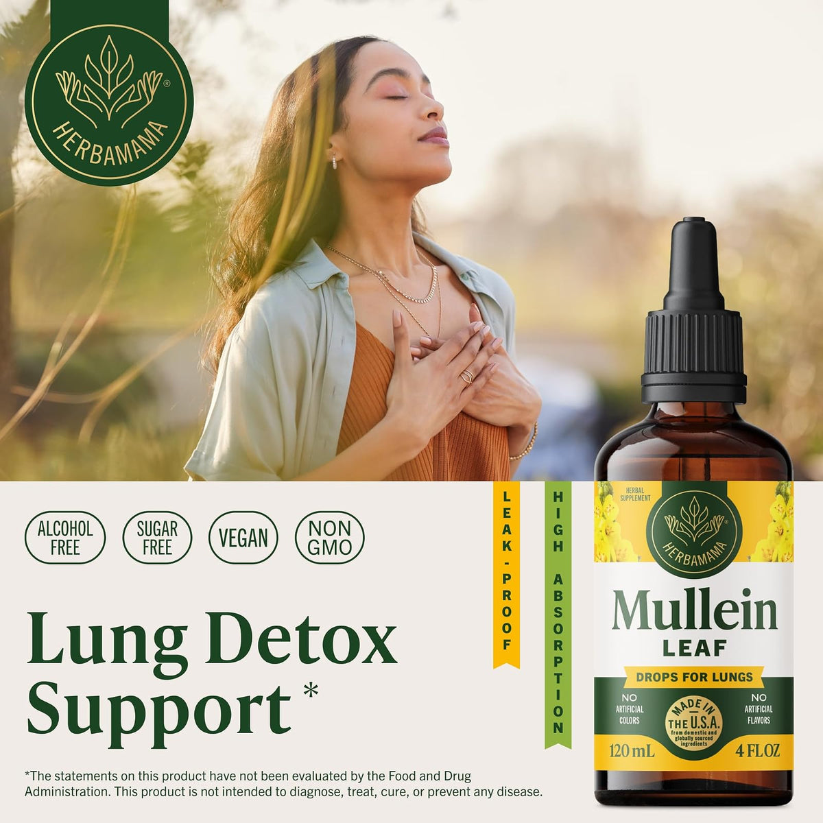 Natural lung cleanse with Mullein extract