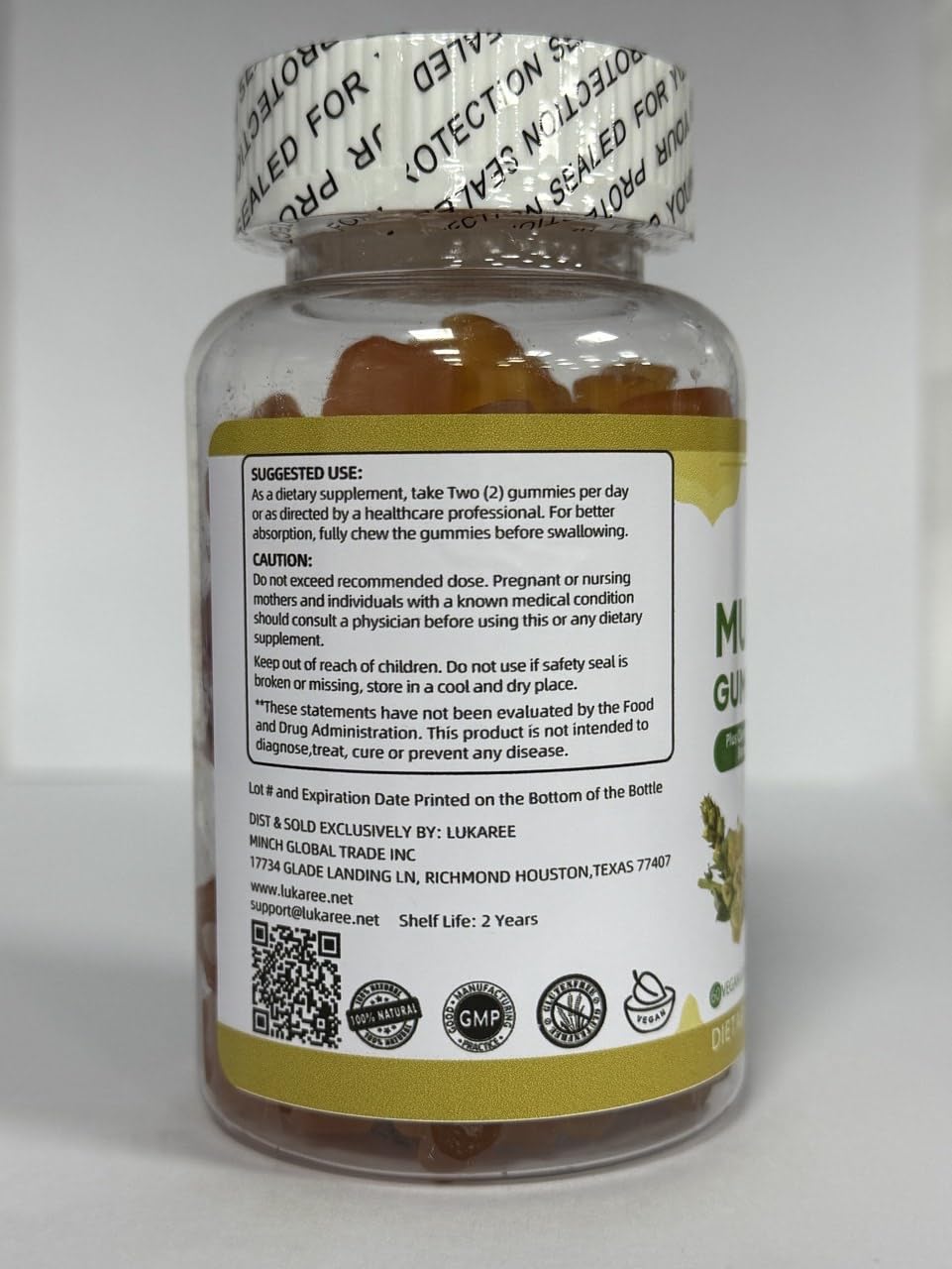 Natural lung health supplement with quercetin