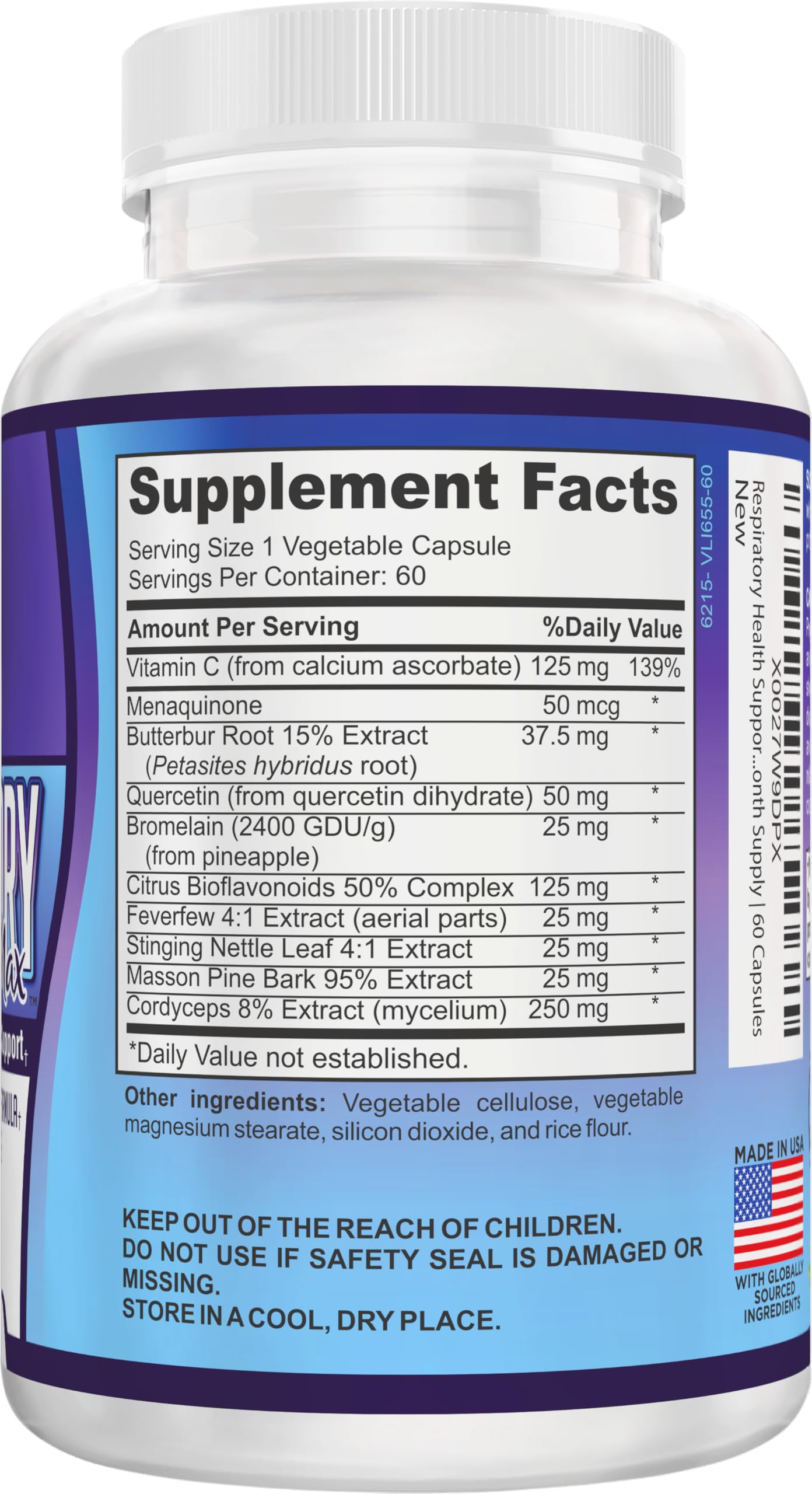 natural lung support blended vitamin complex