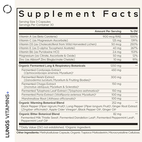 Natural lung support with chaga extract