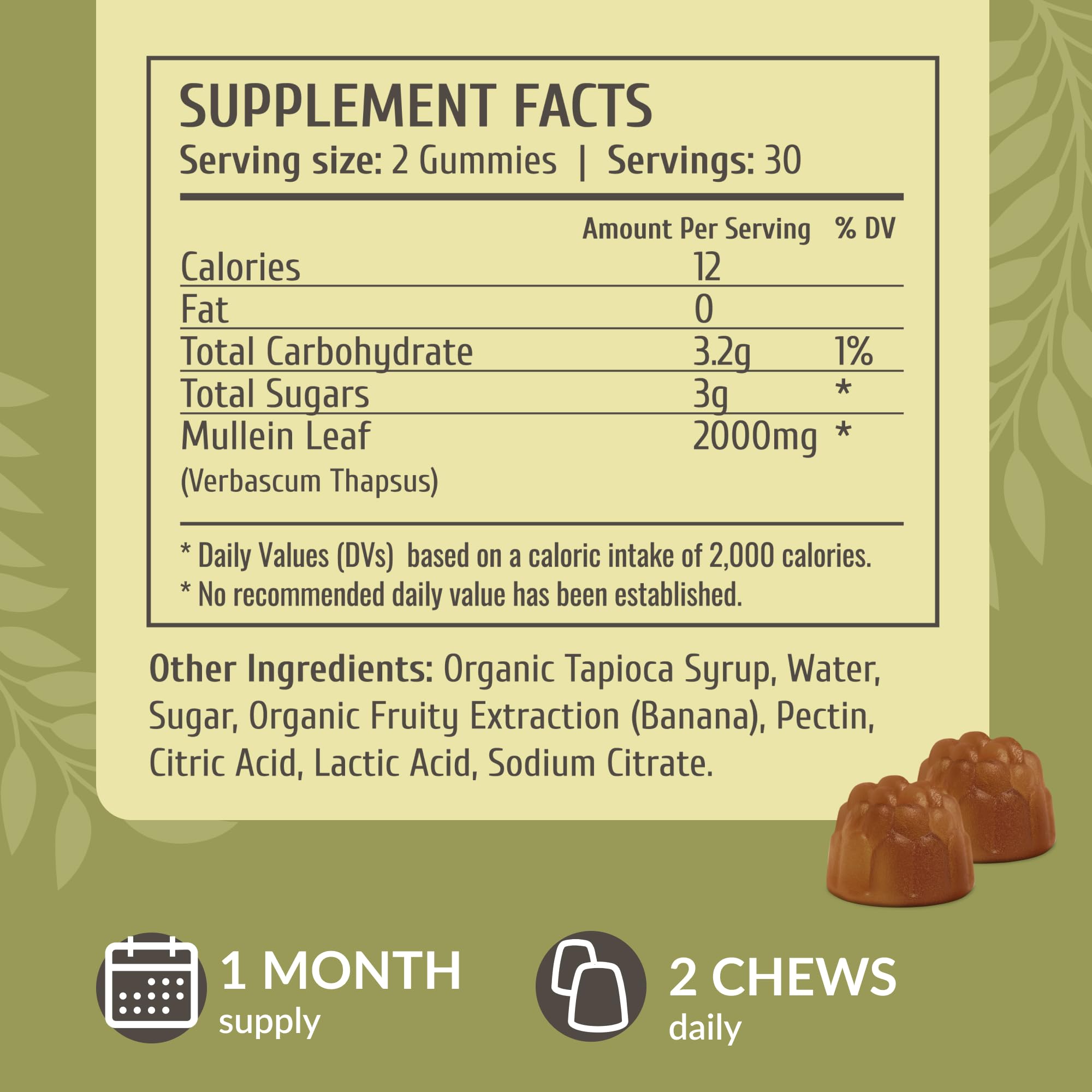 Natural lung support with mullein gummies