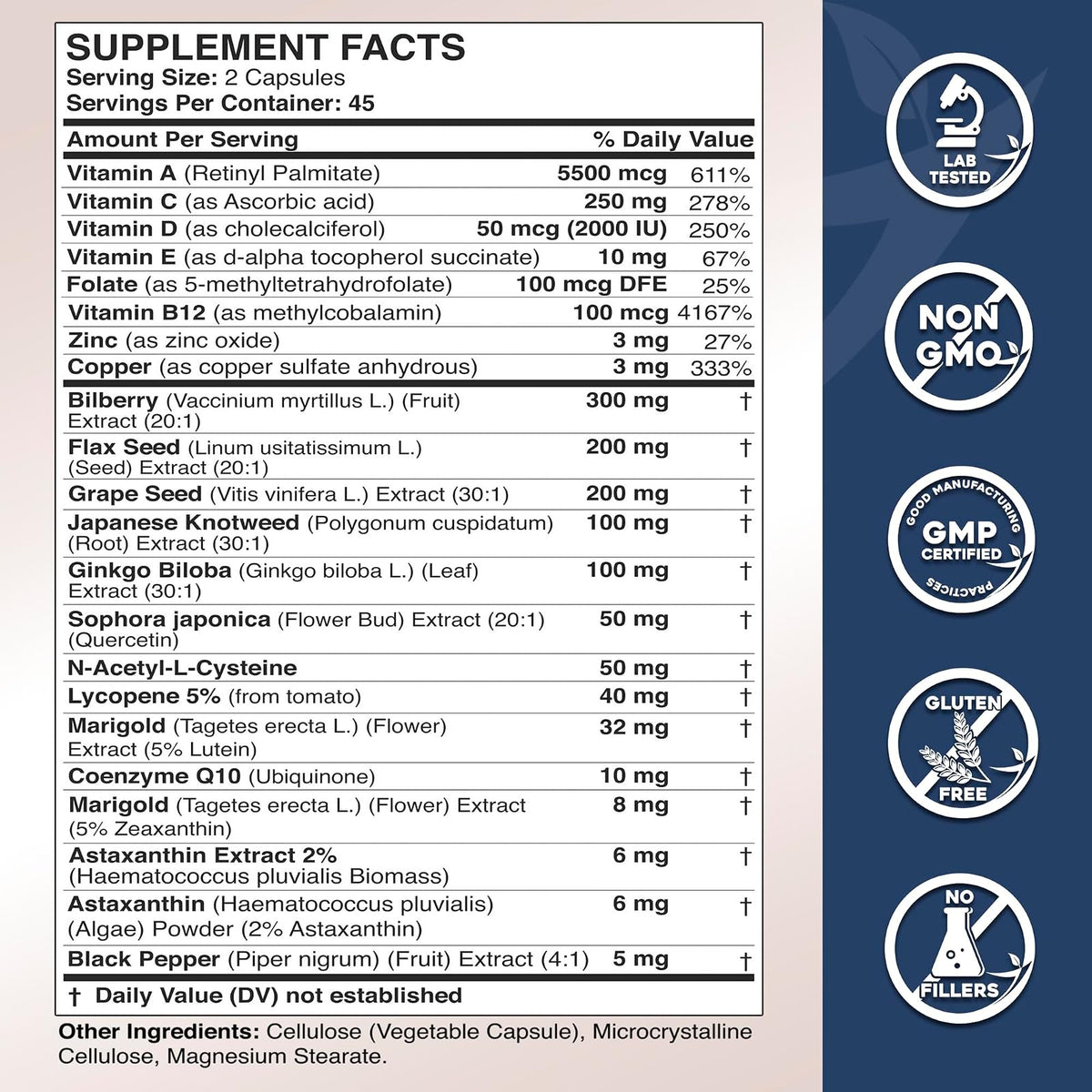 Natural lutein for healthy eyesight