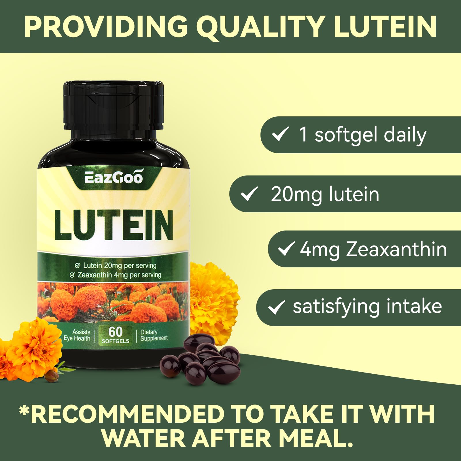 Natural Lutein for vision benefits