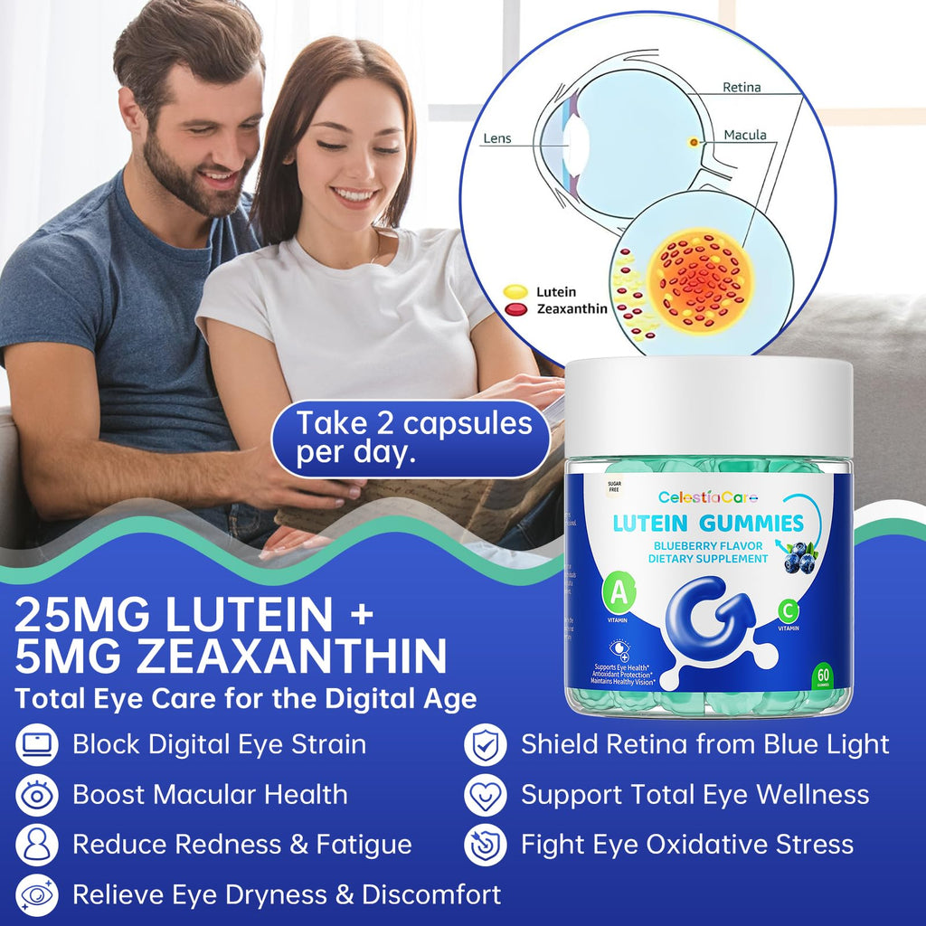 Natural lutein gummies for eye support