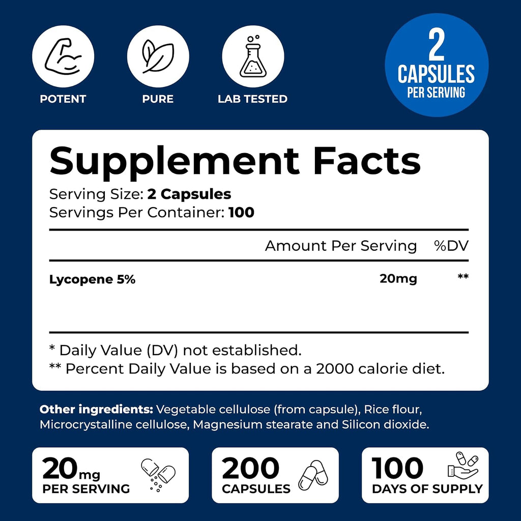 Natural lycopene supplement for health