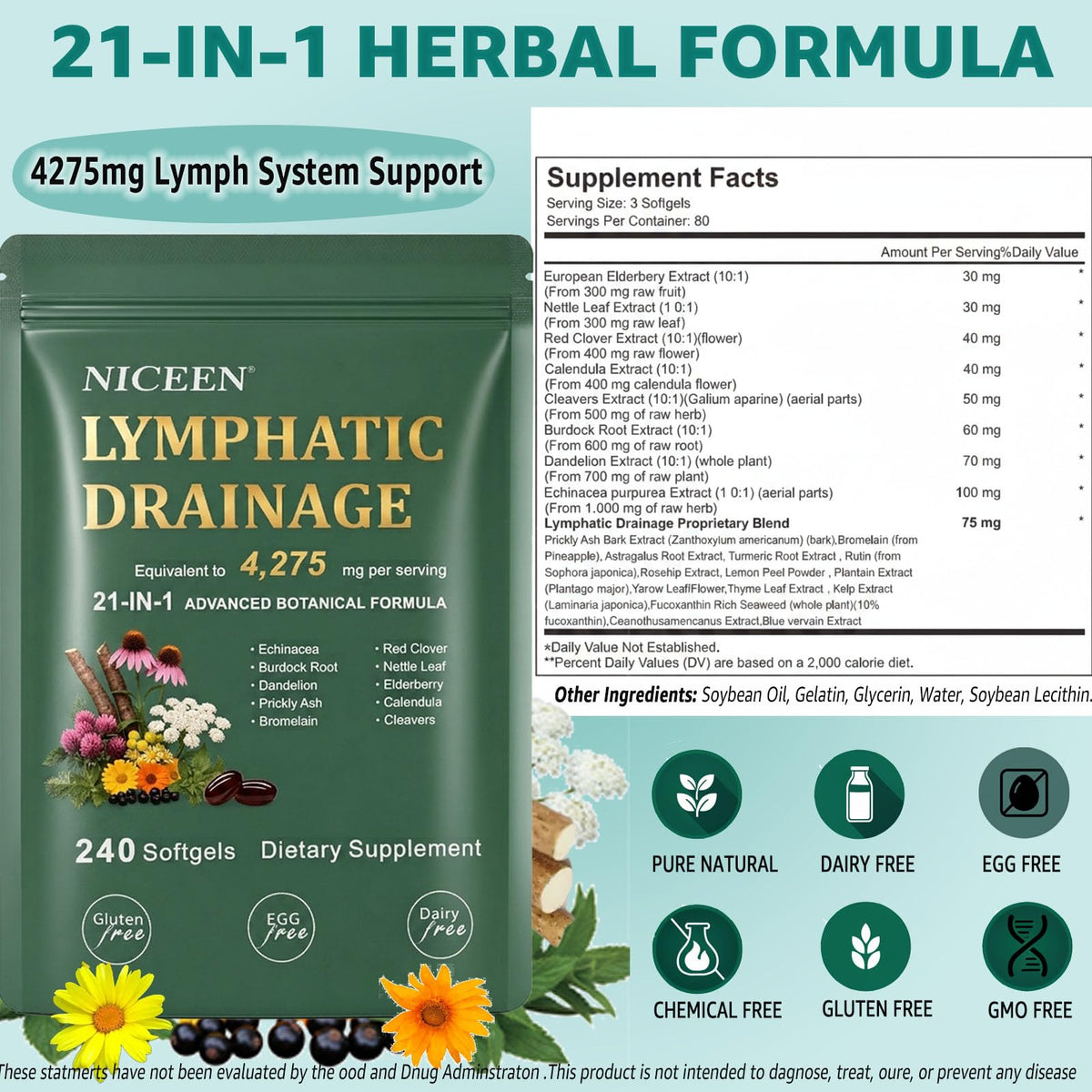 natural lymphatic drainage supplement capsules