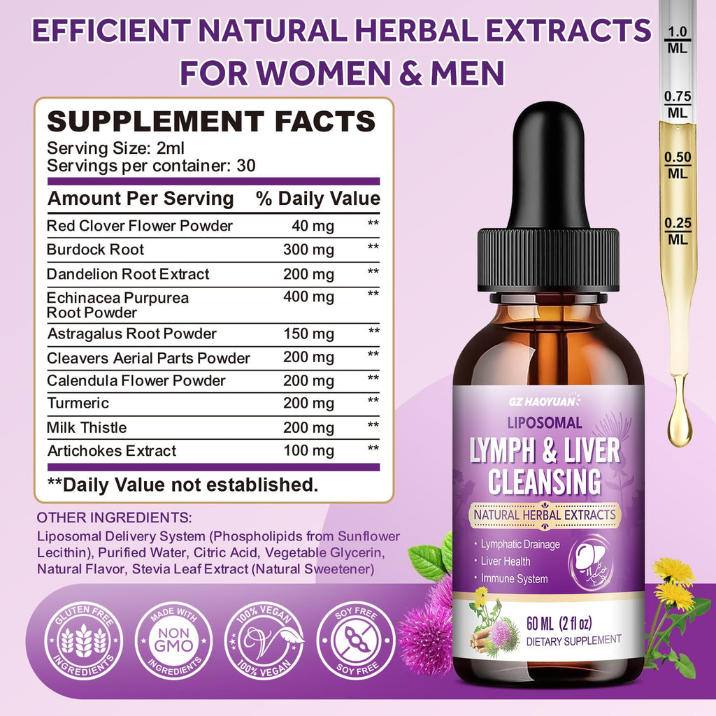 natural lymphatic drainage support with milk thistle