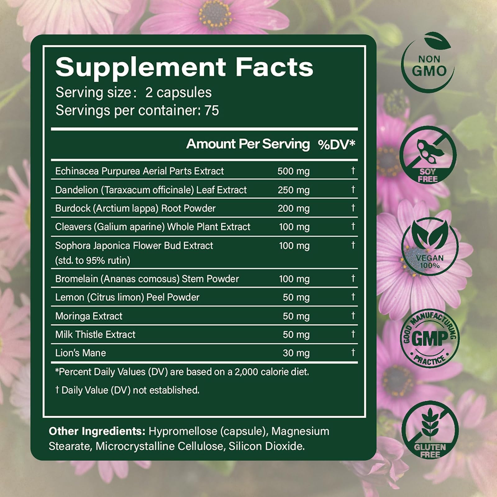 Natural lymphatic health capsules