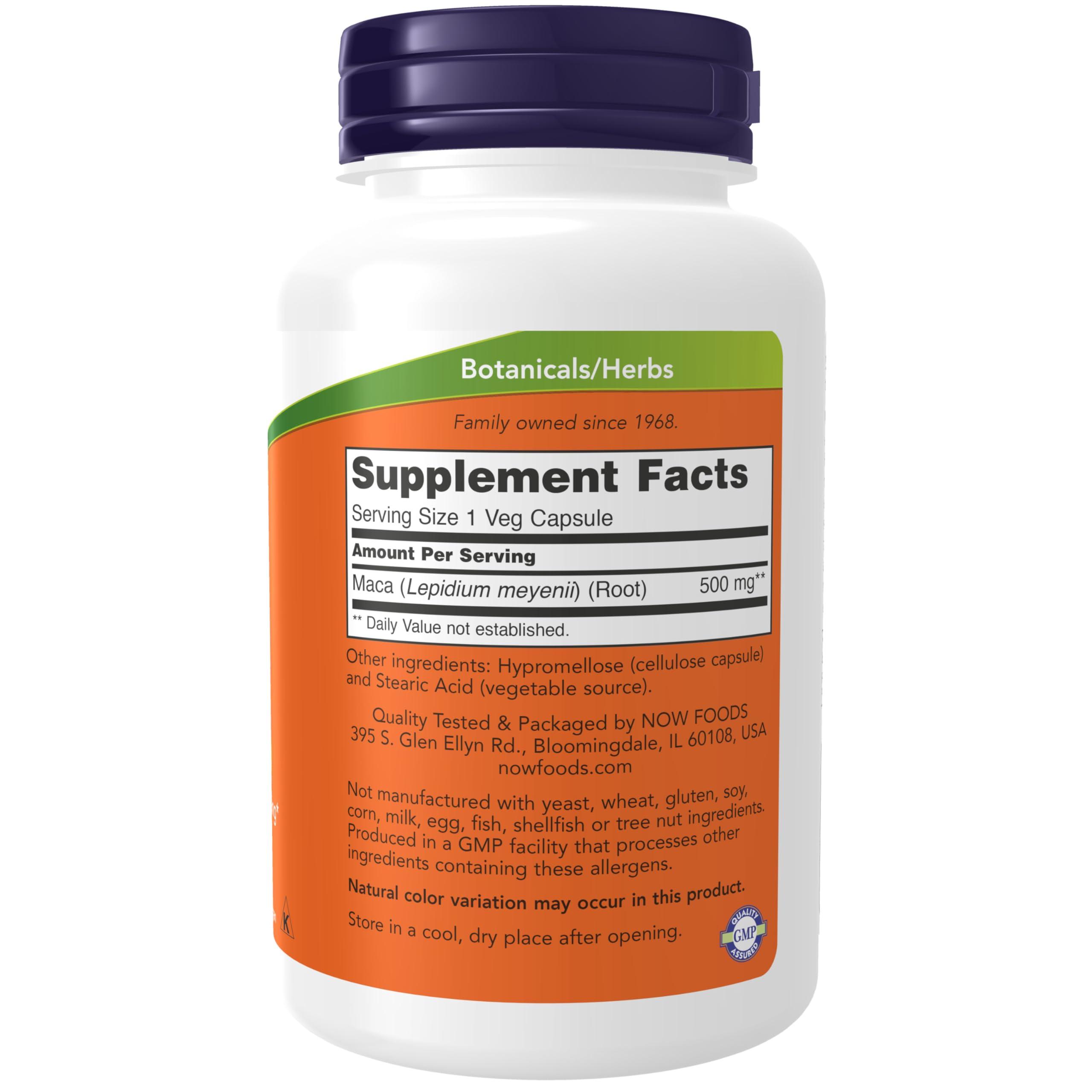 Natural Maca capsules for hormonal balance