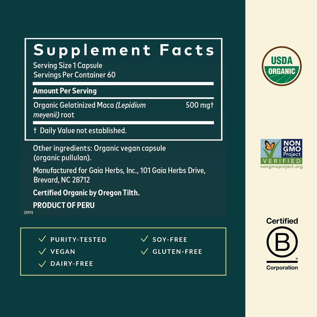 Natural Maca root for vitality