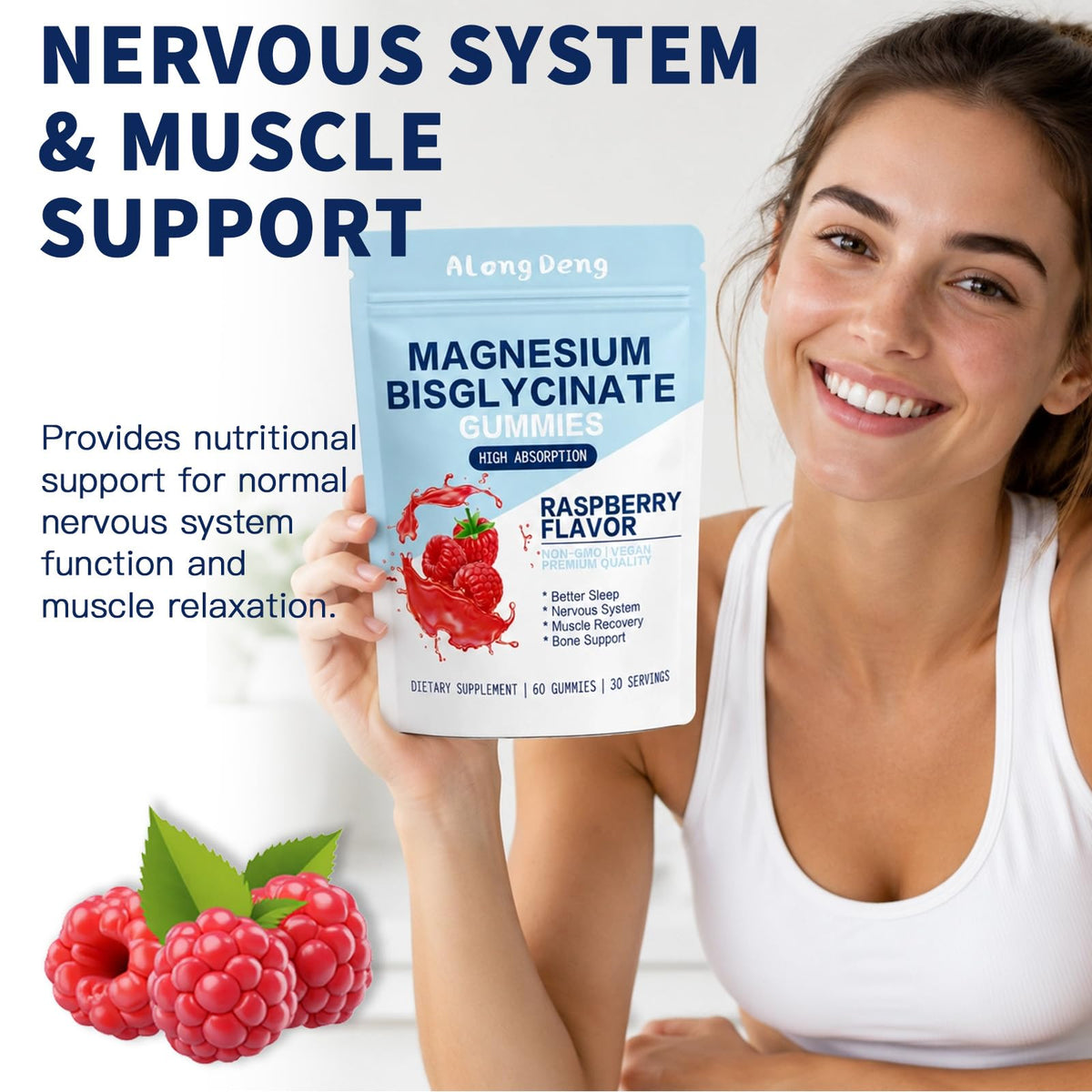 Natural magnesium bisglycinate for stress relief
