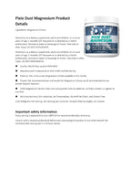 Natural magnesium bisglycinate supplement