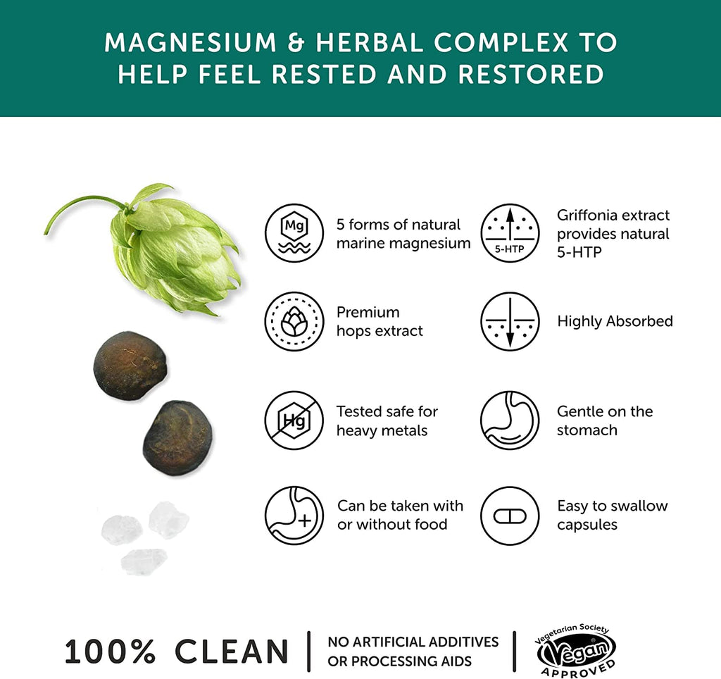 Natural magnesium bisglycinate supplement