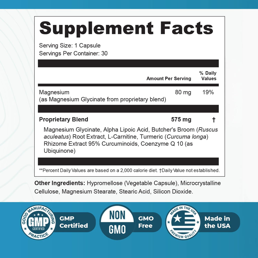 Natural magnesium capsules for relaxation