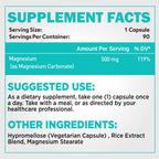 natural magnesium carbonate for energy support