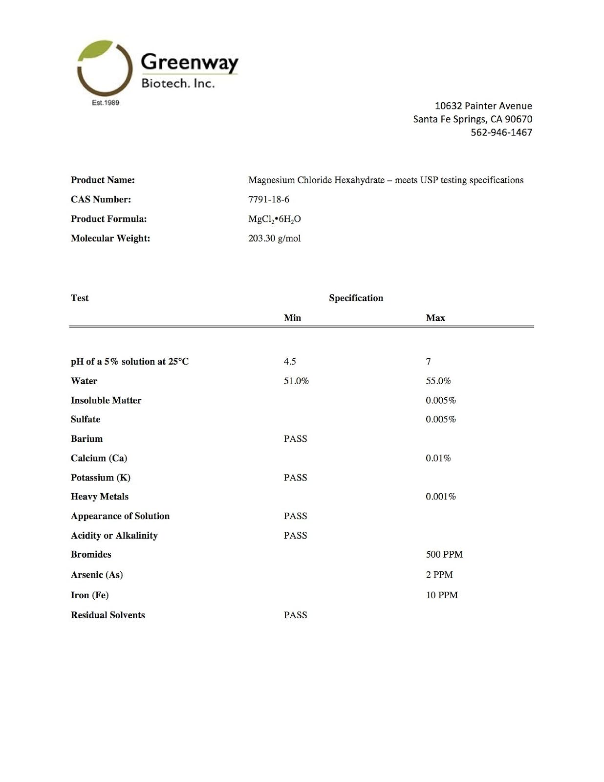 natural magnesium chloride for health