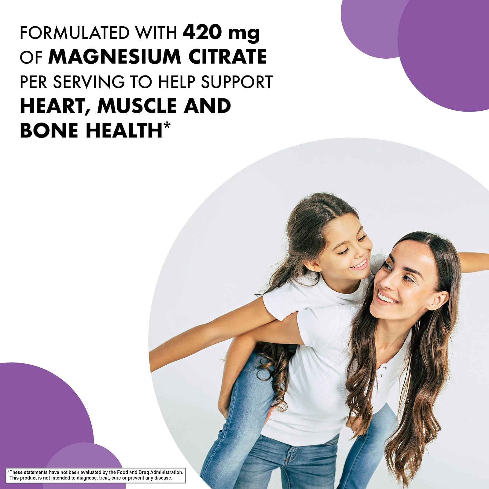 Natural magnesium citrate for muscle support