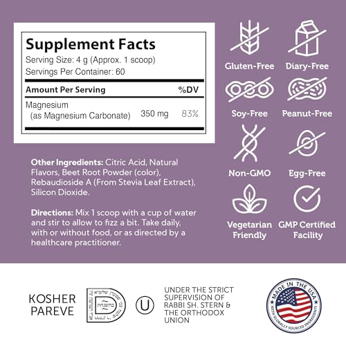 Natural magnesium citrate for stress relief