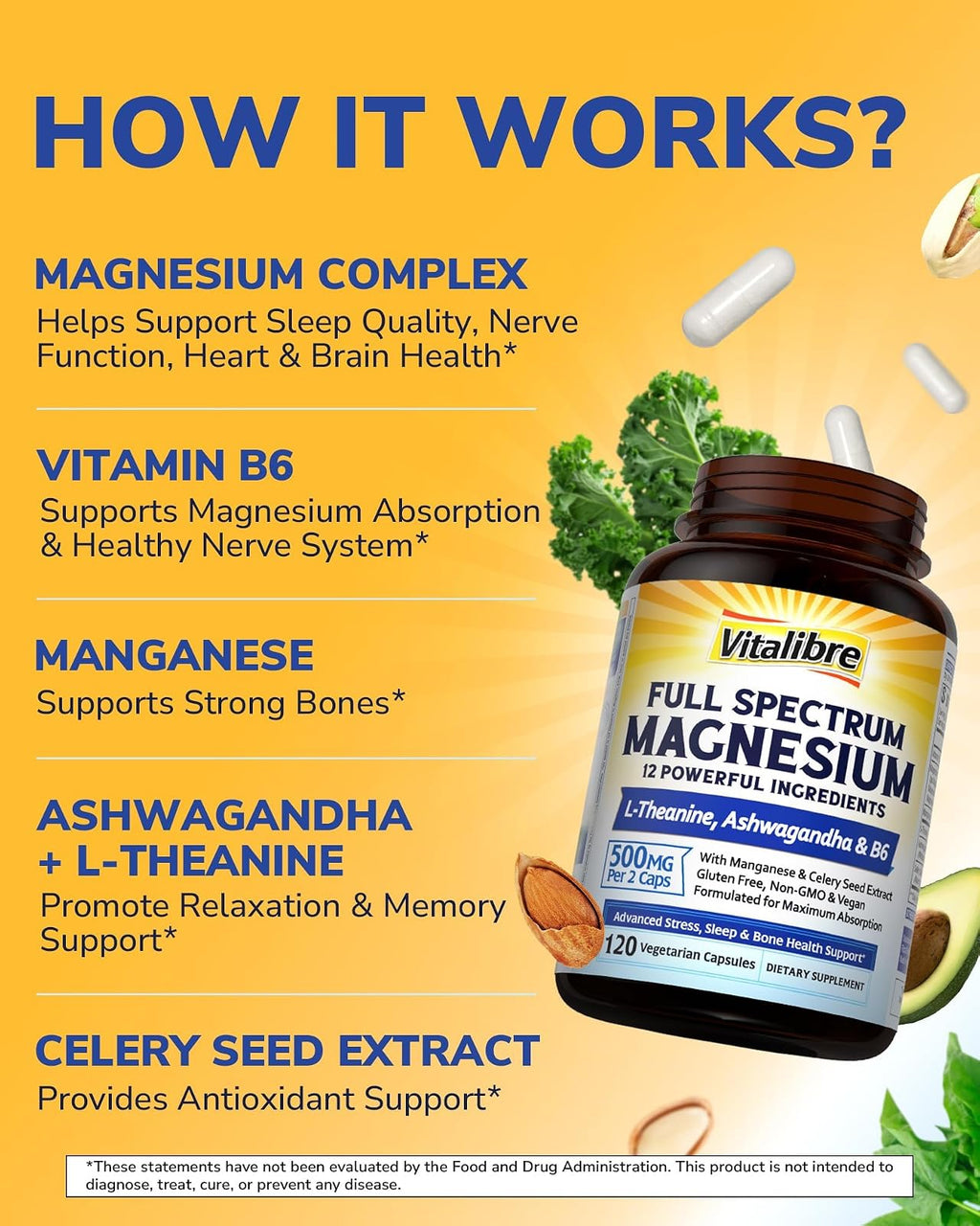 Natural magnesium citrate for stress relief