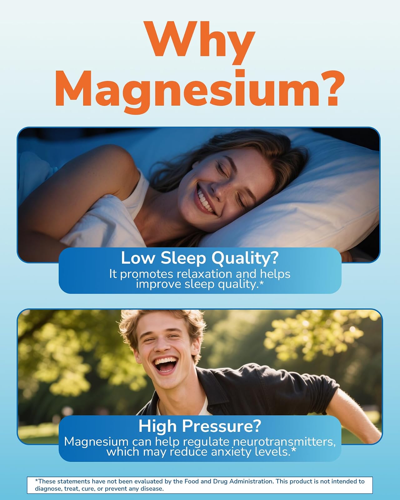 Natural magnesium citrate for stress relief