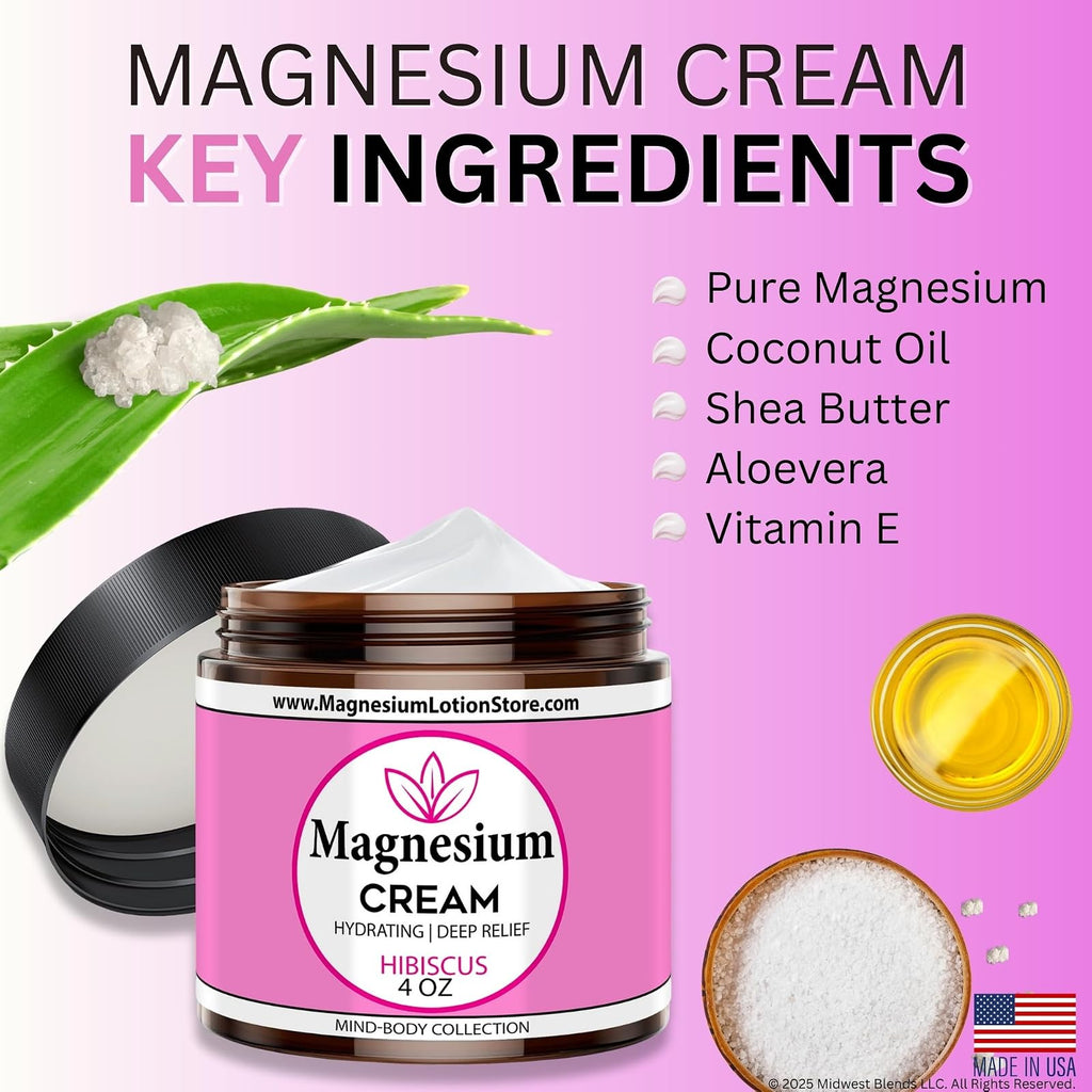 Natural magnesium cream for relaxation