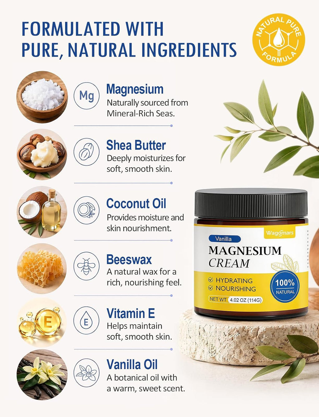 natural magnesium cream for stress relief