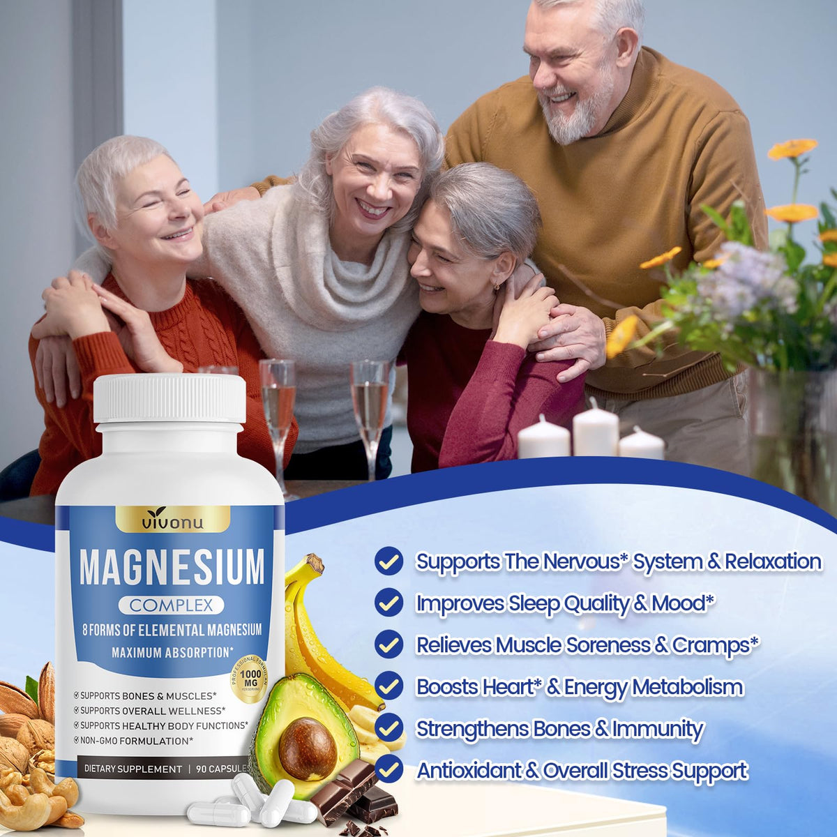 Natural magnesium for stress relief