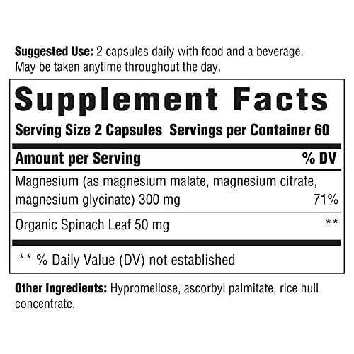 Natural magnesium glycinate capsules