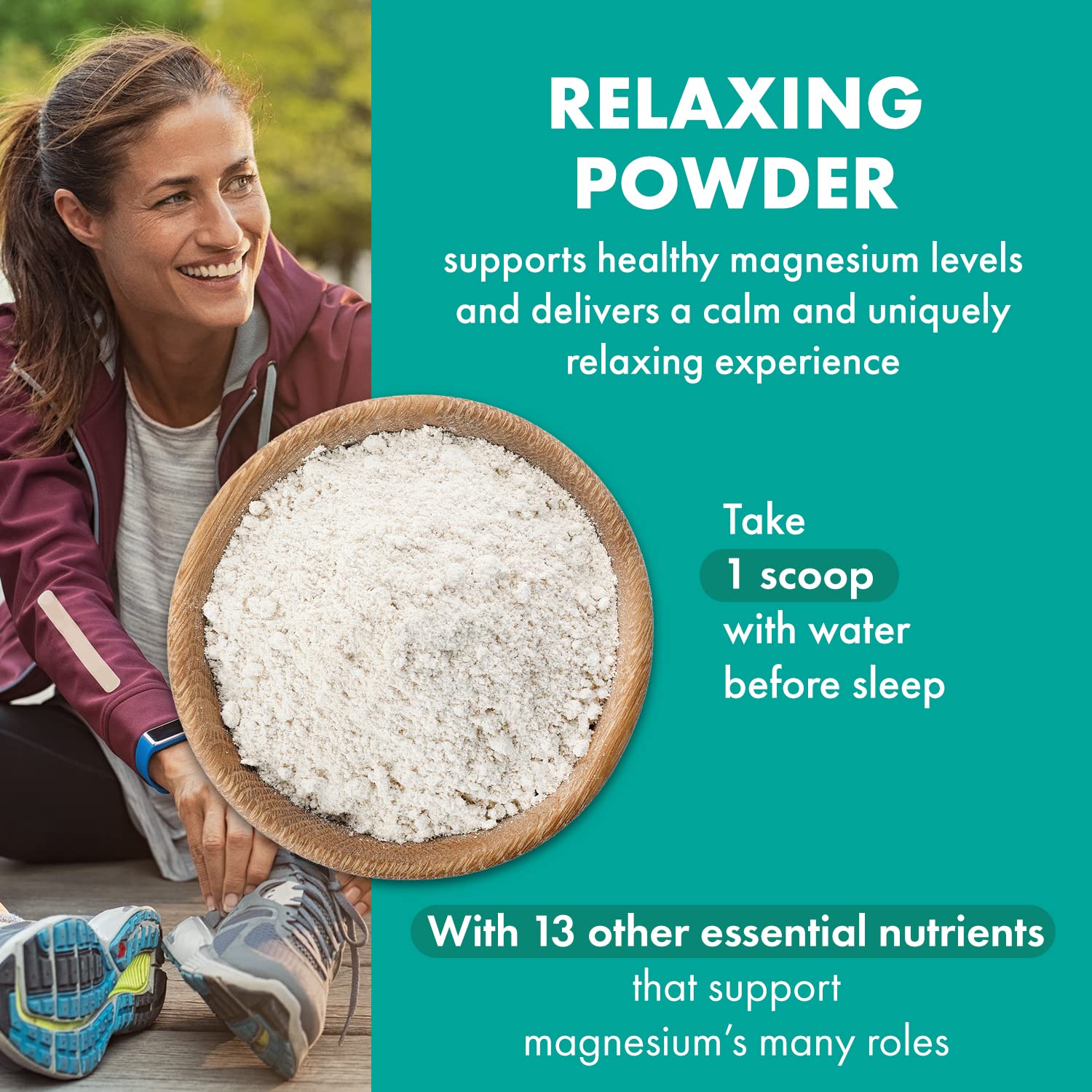 Natural magnesium glycinate for muscle relaxation