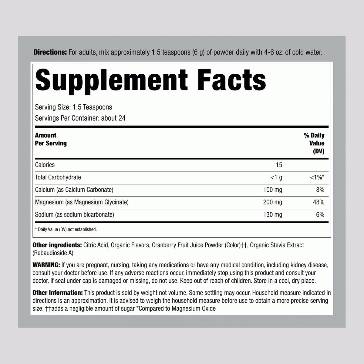 Natural magnesium glycinate for relaxation