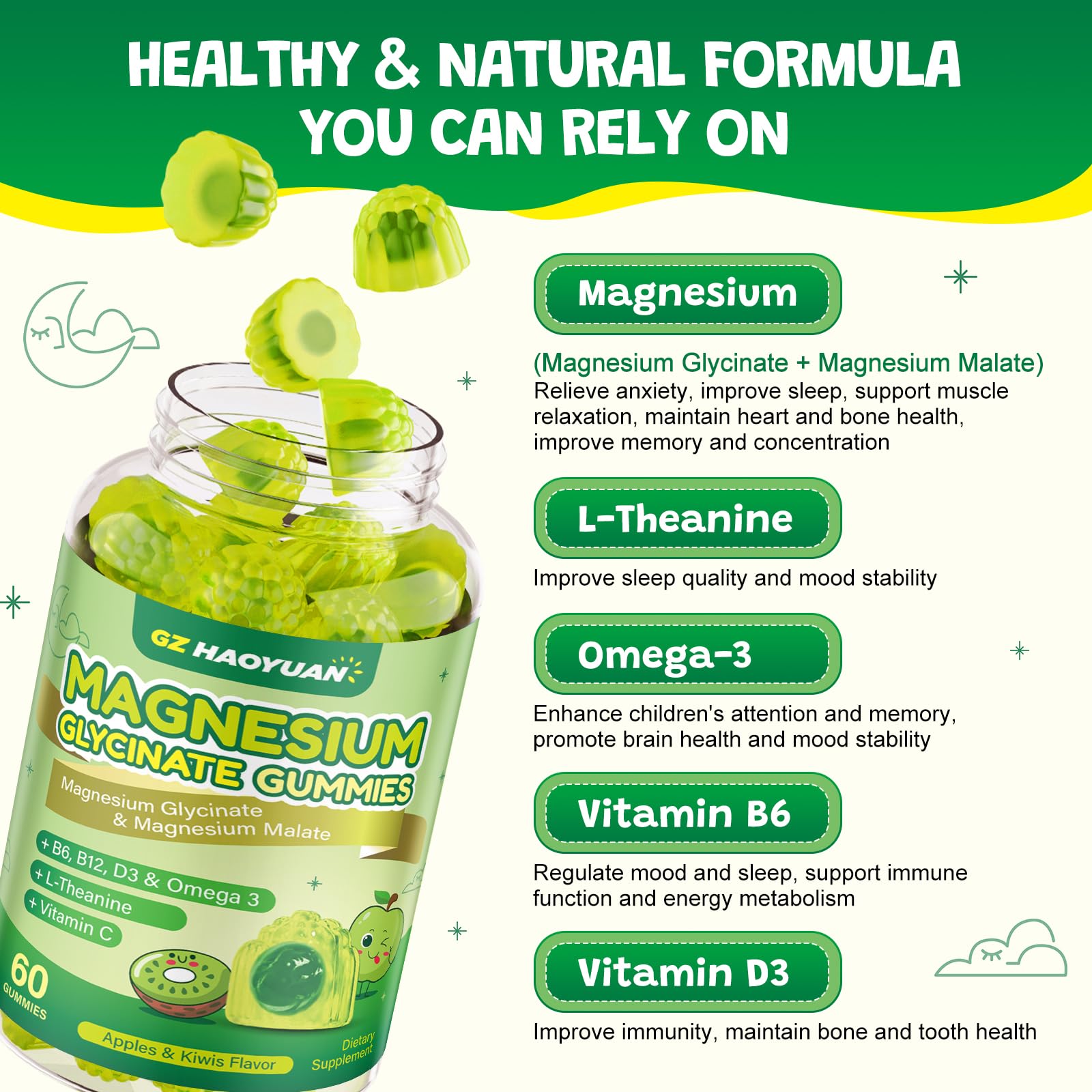 natural magnesium glycinate for stress relief