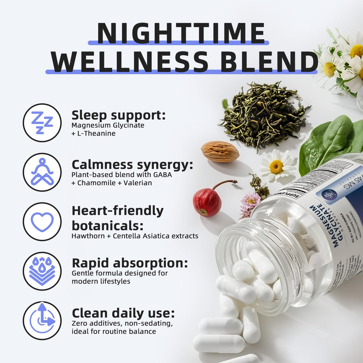 natural magnesium glycinate for stress relief