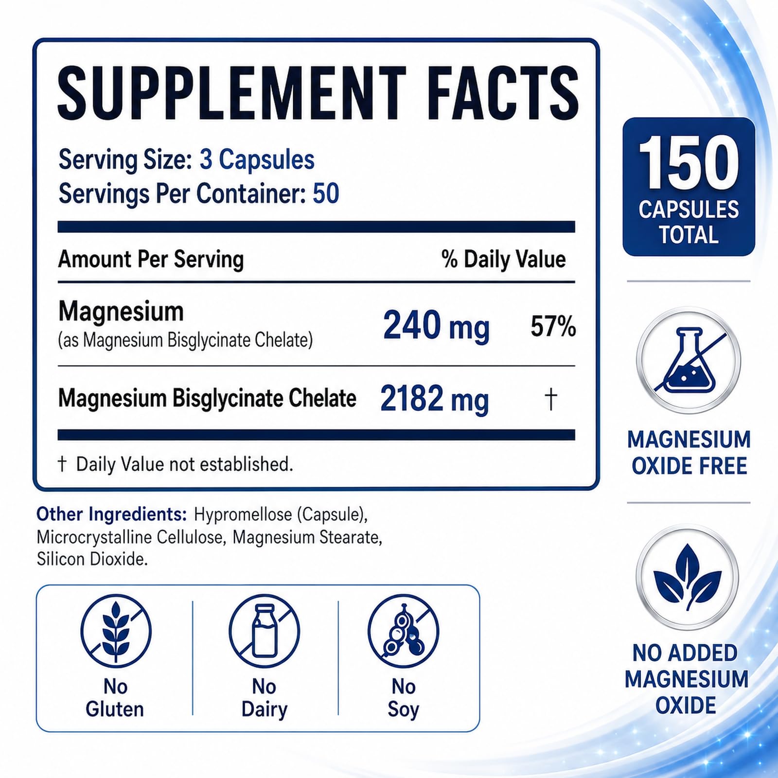 Natural Magnesium Glycinate for stress relief