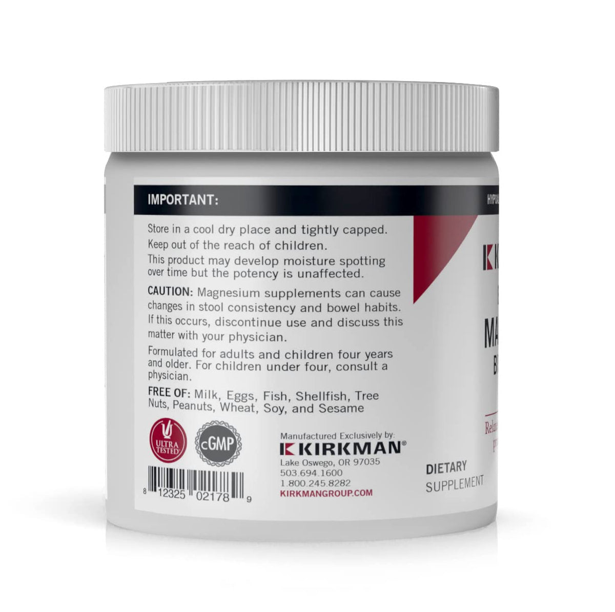 Natural magnesium glycinate supplement