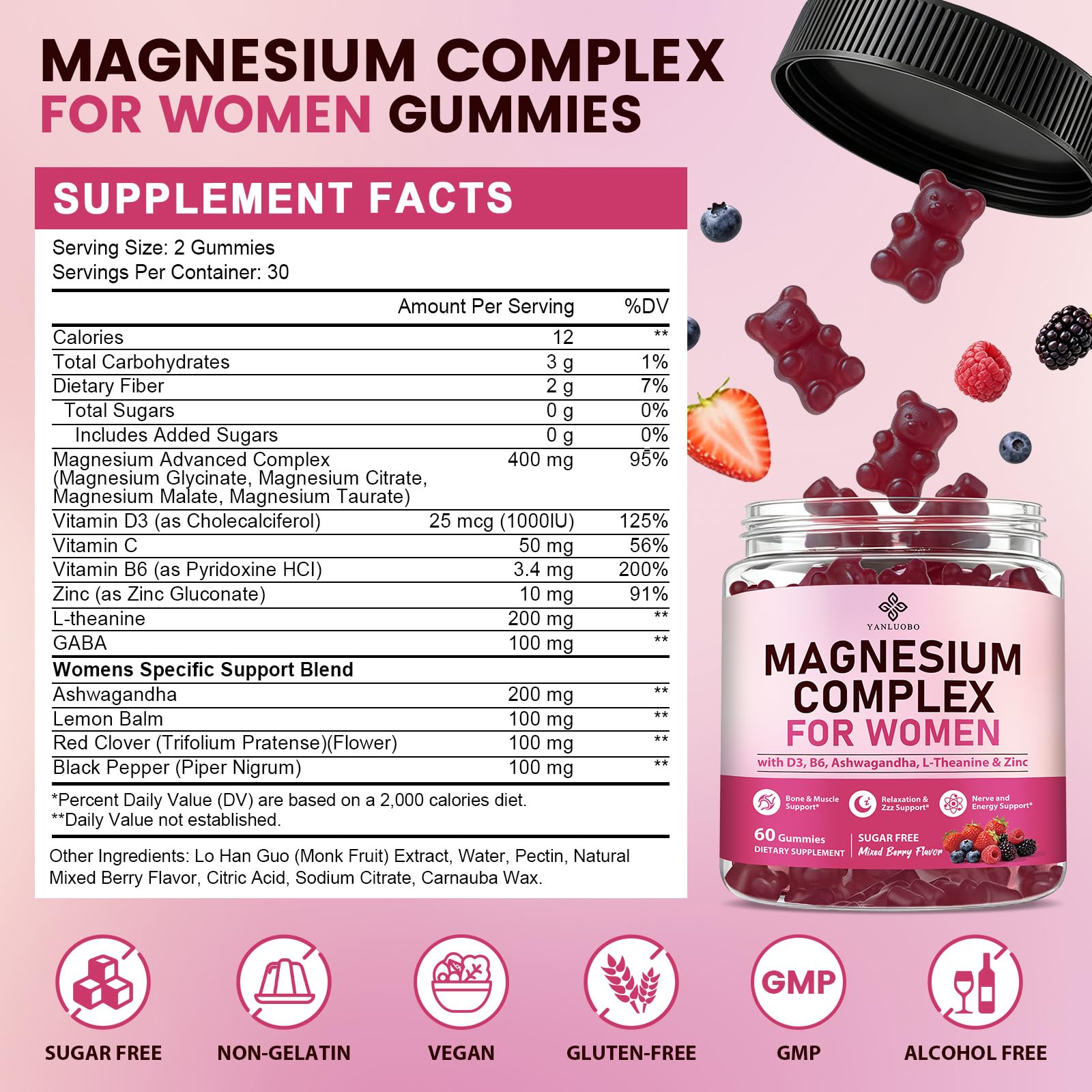 Natural magnesium gummies for better sleep