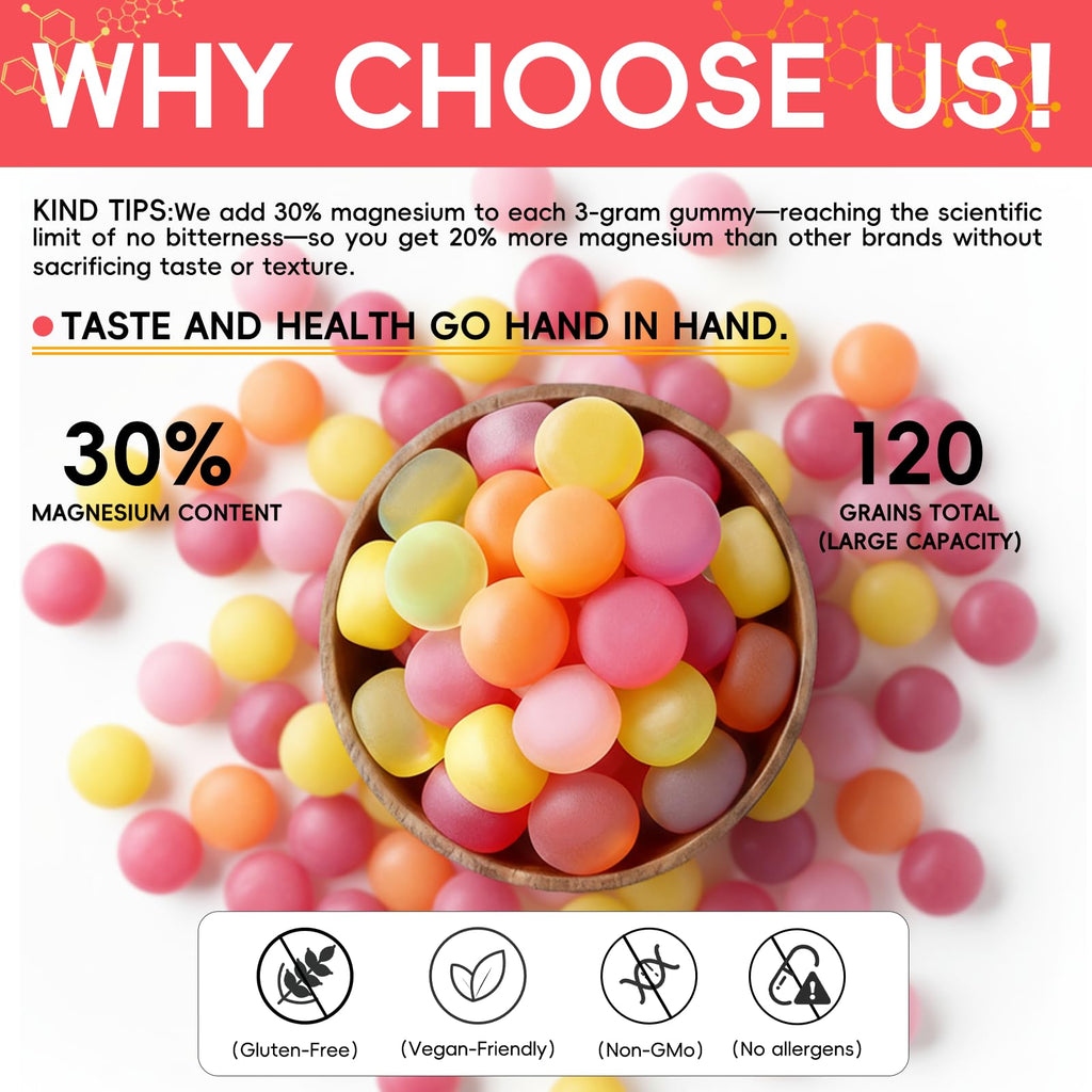 Natural magnesium gummies for better sleep