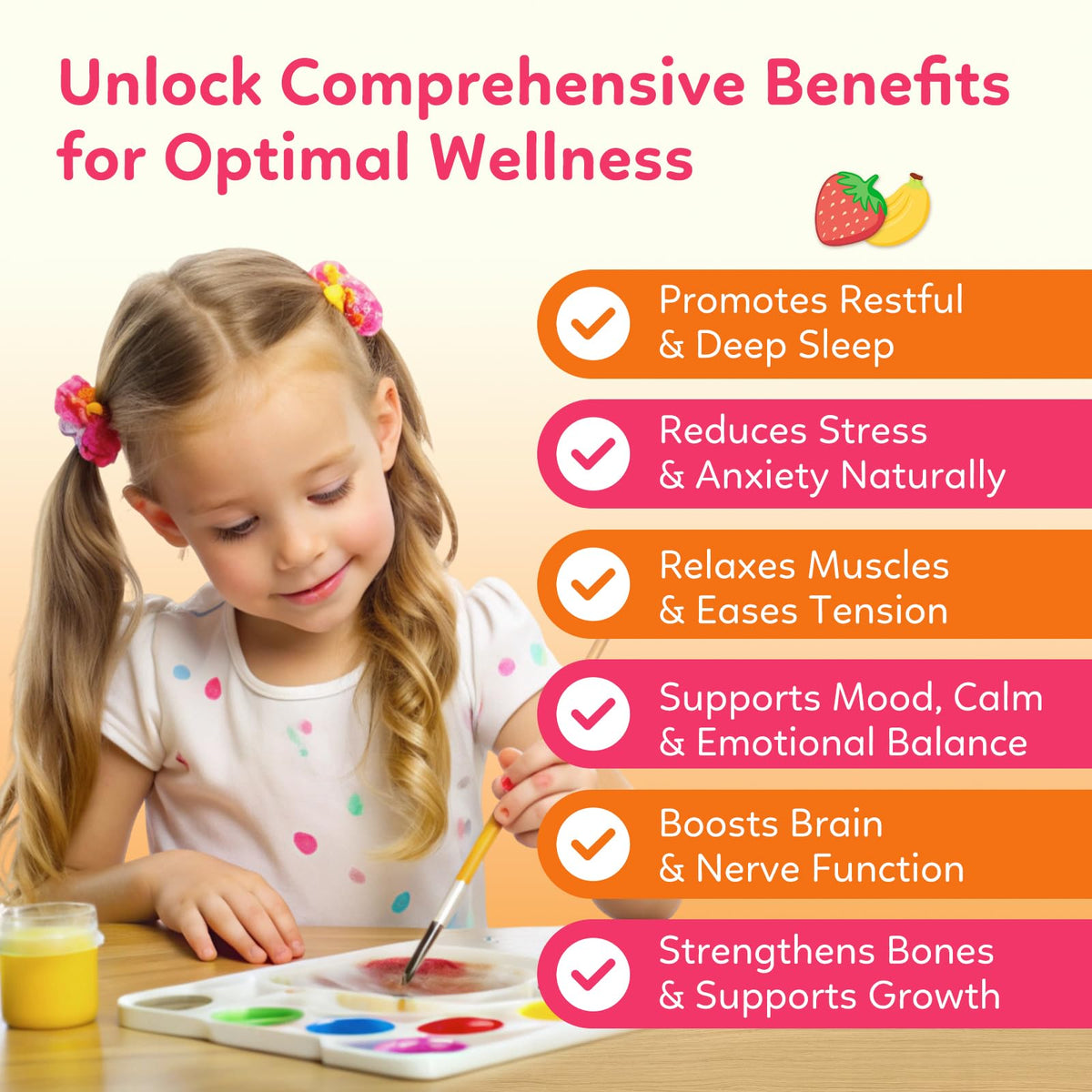 Natural magnesium gummies for children