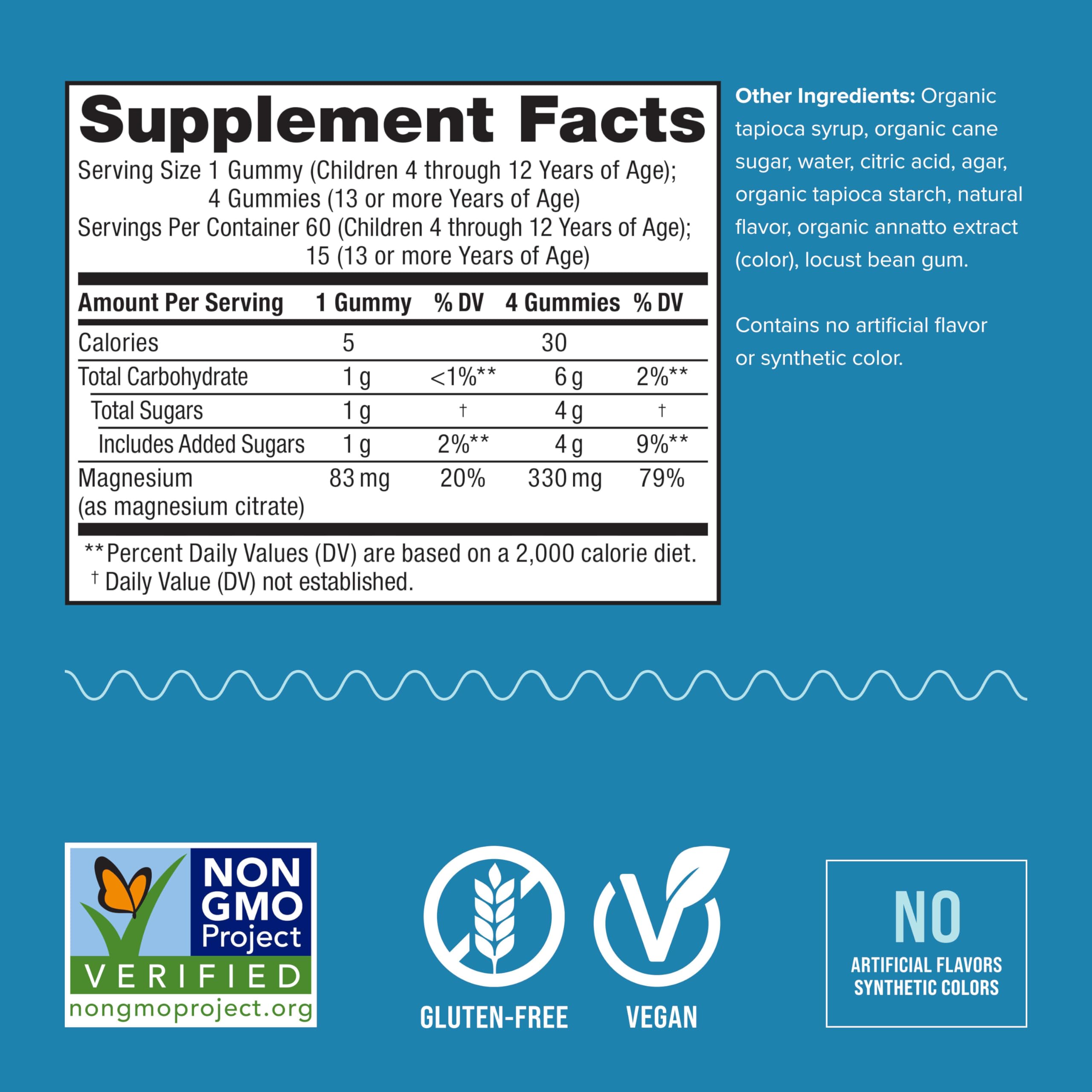 Natural magnesium gummies for stress relief