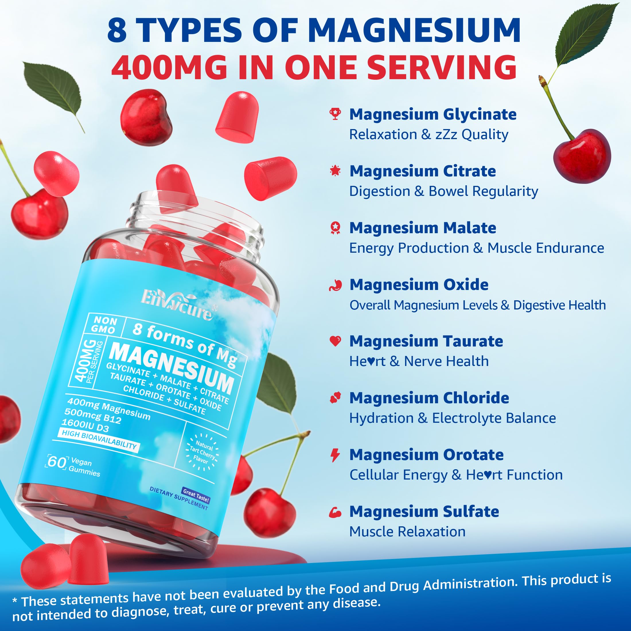 Natural magnesium gummies for stress relief