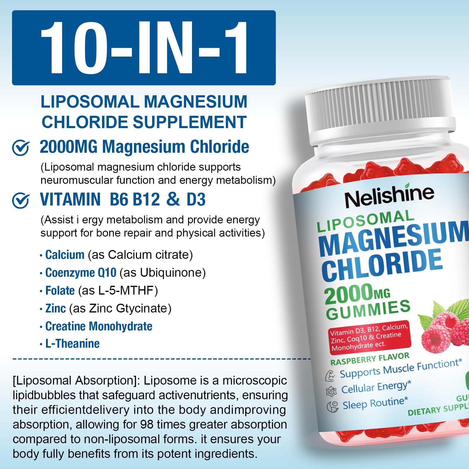 Natural magnesium gummies for stress relief