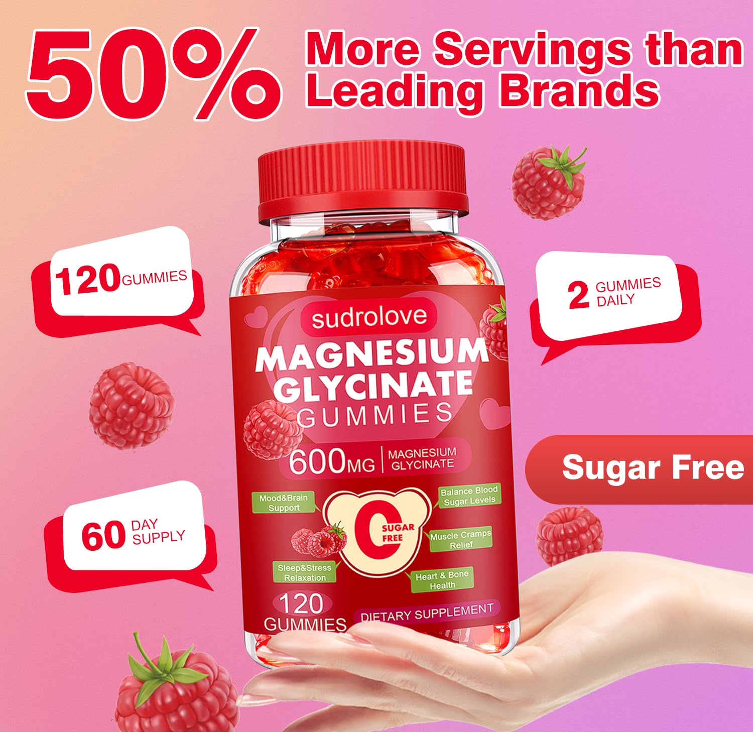Natural magnesium gummies for stress relief