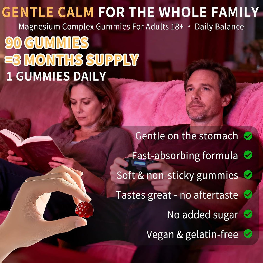 Natural magnesium gummies for stress relief